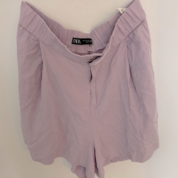 Zara | Shorts | Zara Purple Flowy Shorts | Poshmark